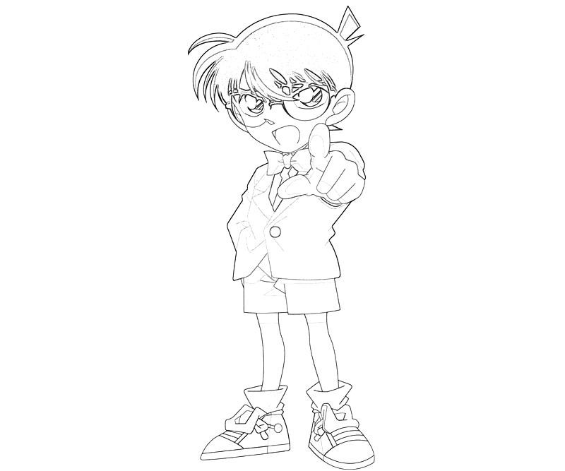 Detective Conan Coloring Pages Sketch Coloring Page