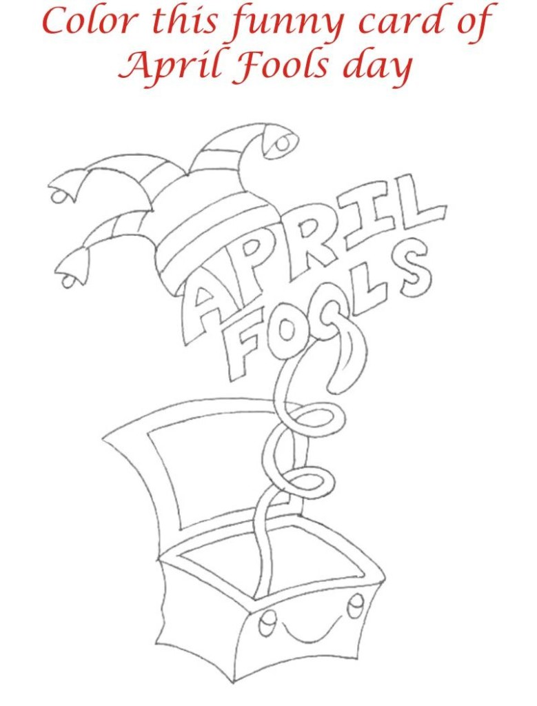 Feel the hoaxes of fool's day April fool 18 April fool coloring pages ...