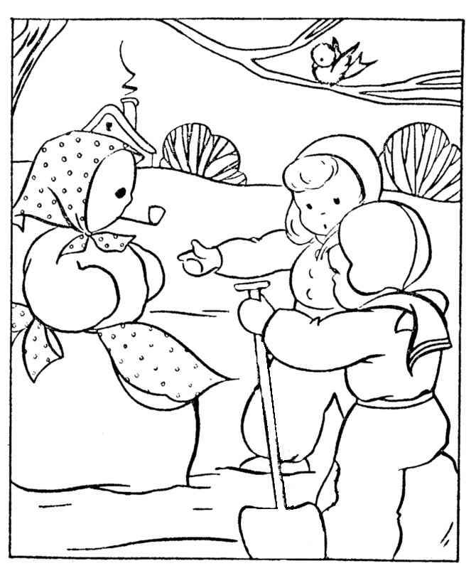 winter-season coloring pages for kids – Free Printables
